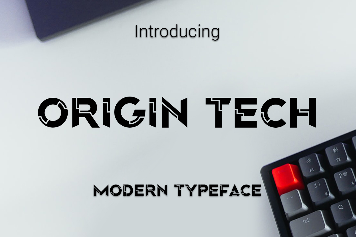 Origin Tech - Modern Typeface - Ronin Design